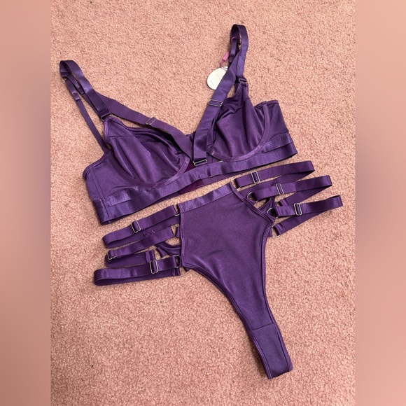 Intimates & Sleepwear | New Xl Purple Strappy Lingerie Festival Rave ...